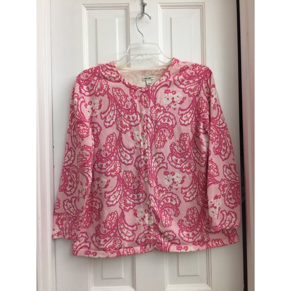 Cherokee | Sweaters | Cherokee Pink Paisley Cardigan | Poshmark